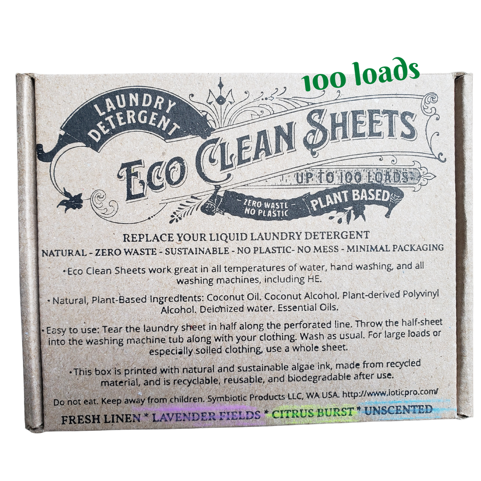 Eco Clean Sheets - Concentrated Laundry Detergent -100 Loads – Sea Glass